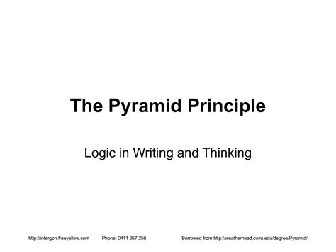 SOLUTION The Pyramid Principle Presentation Studypool