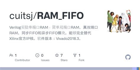 Github Cuitsjramfifo Verilog实验单端口ram、简单双端口ram、真双端口ram、同步fifo和异步
