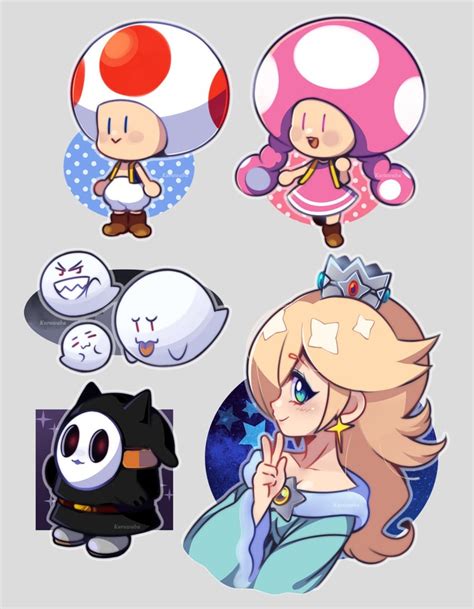 Rosalina Boo Toad Shy Guy And Toadette Mario Drawn By Quartette Rosalina Boo Toad Shy Guy And Toadette Mario Drawn By Quartette