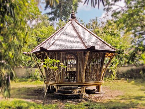 Bamboo House Architecture In Balinese Jungle
