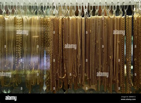 Imported Gold Chains Are Displayed At Vandp Jewelry In The St Vincent