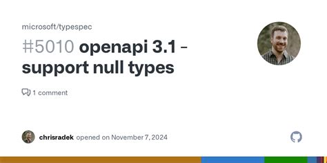 openapi 3 1 support null types · issue 5010 · microsoft typespec · github