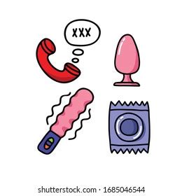 Sex Shop Doodle Icon Vector Illustration Stock Vector Royalty Free Shutterstock