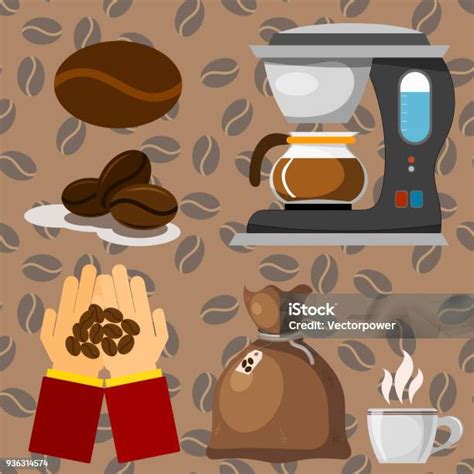 커피 농장 콩 마시는 카페 커피 콩 코코아 농부 농장 커피 메이커 벡터 일러스트 레이 션 Performing Arts Event