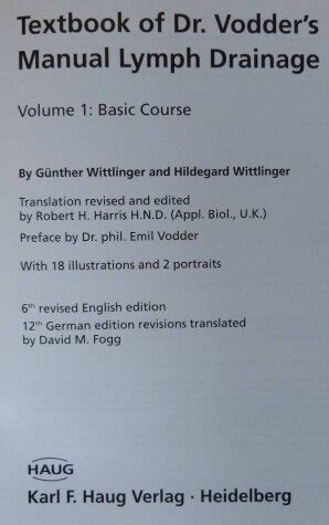 Textbook Of Dr Vodders Manual Lymph Drainage Vol 1 Basic Course
