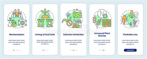 Sources Of Agricultural Productivity Onboarding Mobile App Screen Stock Vector Illustration Of