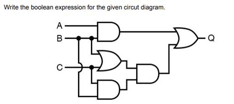 Solved Write The Boolean Expression For The Given Circut
