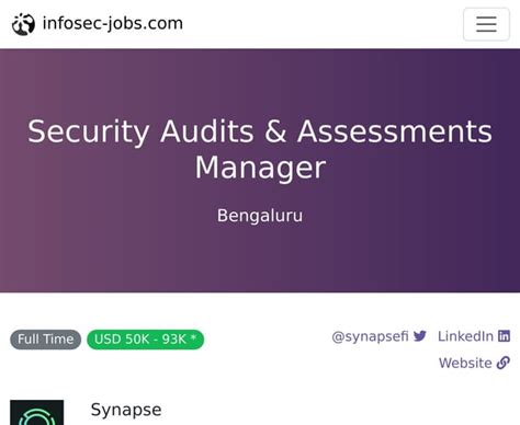 Hiring Security Audits And Assessments Manager In Bengaluru Rinfosec
