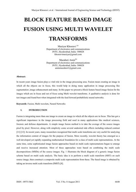 Pdf Block Feature Based Image Fusion Using Feature Based Image