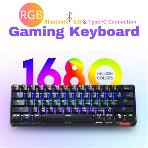 RGB Gaming Keyboard Bluetooth 5 0 Wireless Gaming Keyboard 12 RGB Lighting Modes