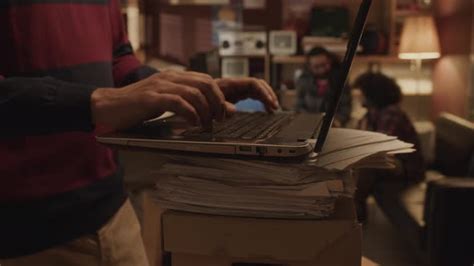 Nerd Typing On Laptop Keyboard Industrial Stock Footage Ft