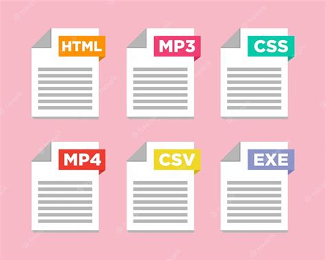 파일 형식 아이콘 문서 형식 및 확장자 Pdf 문서 세트 엑셀 Png  Psd  Csv Xls Ppt Html Txt 및 기타 컴퓨터에서 다운로드할 수 있는