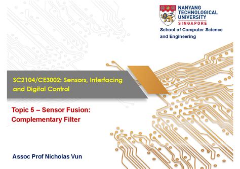 Topic 5 Sensor Fusion Techniques Using Complementary Filter Cse