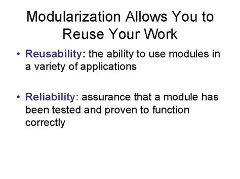 Modules Subroutines Procedures Functions Or Methods Module Unit