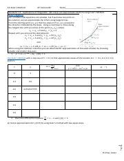 6 6 Euler S Method Pdf 6 6 Euler S Method AP Calculus BC Name Date Standard 1 5