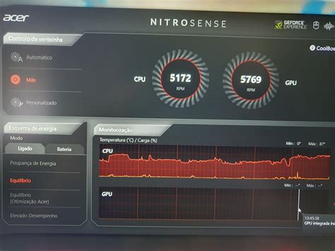 Minha monitorização da gpu NN mostra mais msm abrindo um jogo pesado o que devo fazer Acer