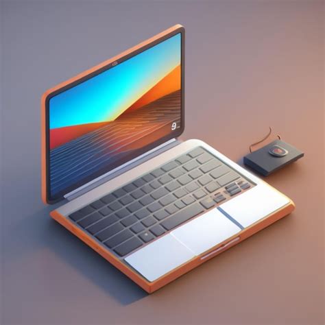 Premium Ai Image 3d Laptop Icon 3d Rendering