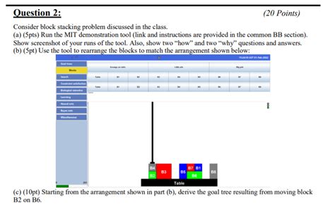 Solved Question 2 20 Points Consider Block Stacking