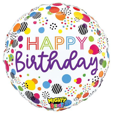 Mighty Birthday Dots Mylar Balloon 21 1 Ct — Zurchers