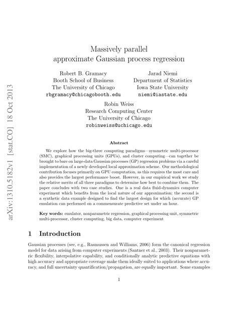 Pdf Massively Parallel Approximate Gaussian Process Regression