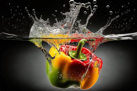 Premium Ai Image Adding Pepper To Water