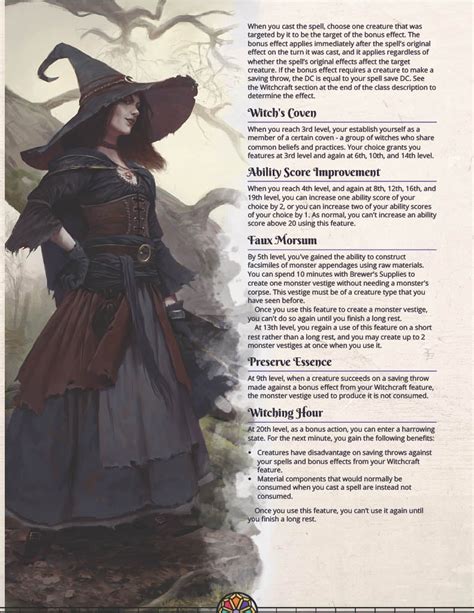 The Witch A New Class For Dandd Dandd 5e Runearthedarcana