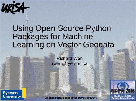 Pdf Using Open Source Python Packages For Machine Learning On Vector Geodata