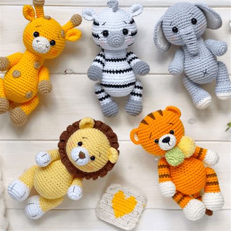 Safari Amigurumi Animais Receita Passo A Passo