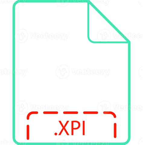 Xpi File Icon Deep Rounded Outline 57325429 Png