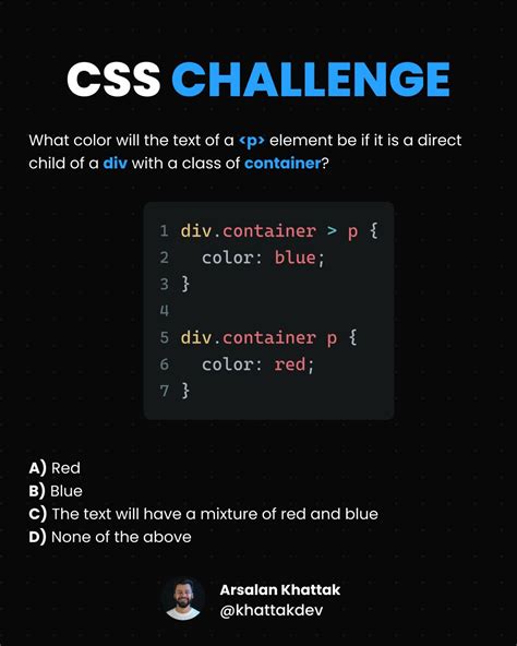 Arsalan Khattak On Linkedin Css Challenge For You Follow Me For More Such Content 13 Comments