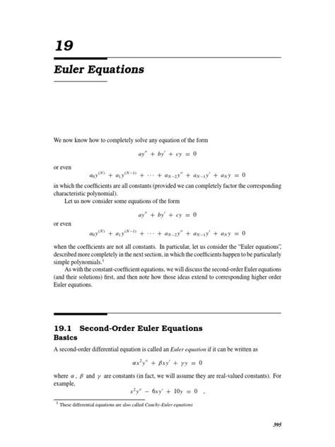 191 Second Order Euler Equations Pdf Computers