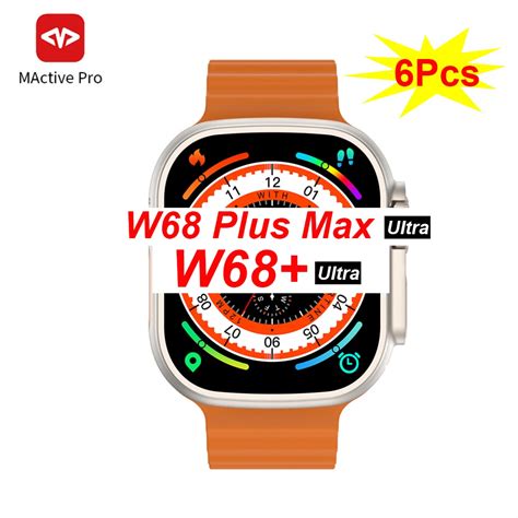 6Pcs W68+ Plus Ultra Smartwatch IWO Series 8 49mm Bluetooth Call NFC ...