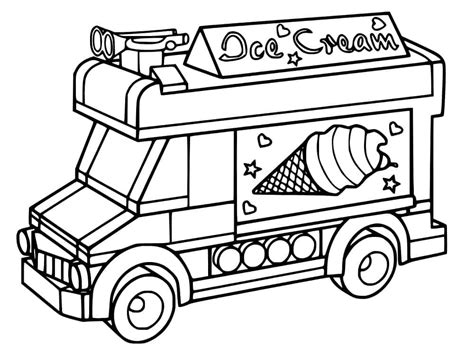 Ice Cream Truck Coloring Pages Coloringlib