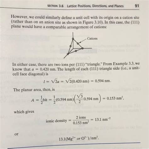 Solved Calculate The Linear Density Of Ions Along The [111]