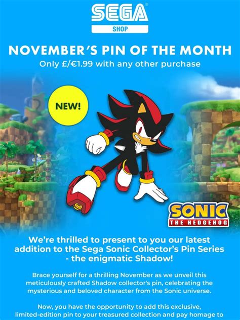 Sega Shop Introducing The Newest Sonic Pin Collectable 🌟🌑 Milled
