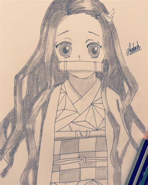 Nezuko Anime Fan Art Female Sketch