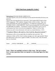 GD T Final Exam Spring Section Course Hero