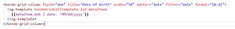 Core How To Do Inline Editing Of Date Column Using Angular Kendo Grid Stack Overflow