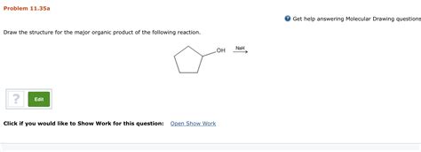 solved problem 11 35a draw the structure for the major