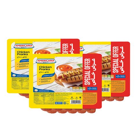 Americana Chicken Franks 3 X 340 G Online At Best Price Lulu Uae