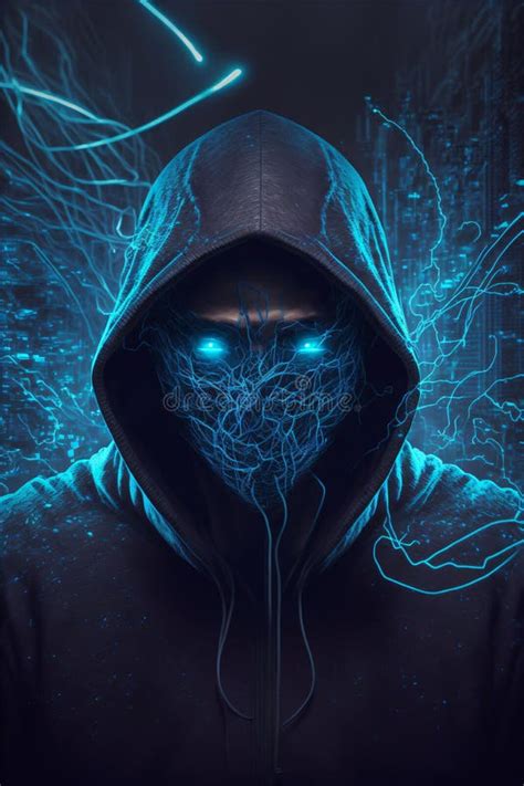 a person wearing a vr headset cybersecurity cyberpunk hacking vr concept generative ai art