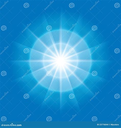 Radial Element with Rays on Blue Background - Eps Stock Vector ...