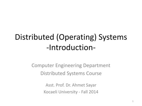 Ppt Distributed Operating Systems Introduction Powerpoint