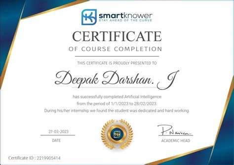 Smartknower Artificialintelligence Internship Deepak Darshan J