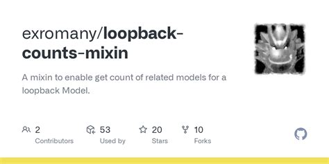 Github Exromanyloopback Counts Mixin A Mixin To Enable Get Count Of Related Models For A