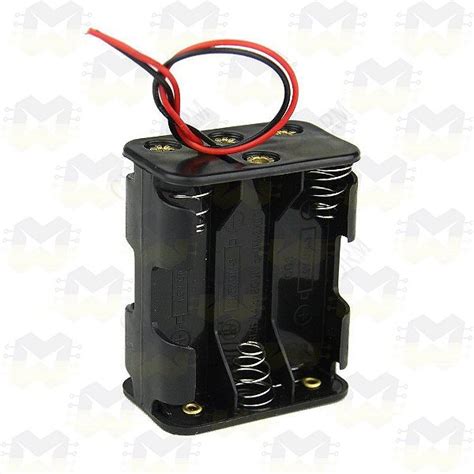 Suporte Porta 6 Pilhas Aa Com Cabo Masterwalker Shop Componentes Eletrônicos Módulos