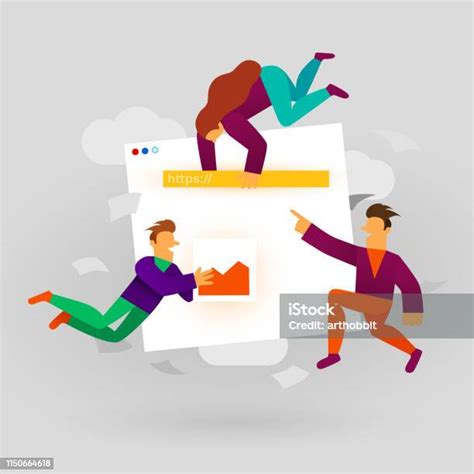 사이트 개발 그림입니다 만화 사람들이 응용 프로그램 및 웹 디자인을 구축 Ui 또는 Ux 디자인 개념입니다 개념에 대한 스톡 벡터 아트 및 기타 이미지 Istock