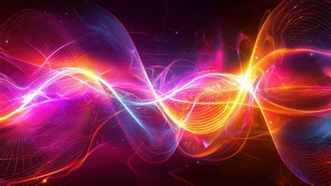 Dynamic Energy Waves Abstract Art Digital Design Colorful Environment Close Up Visual Impact