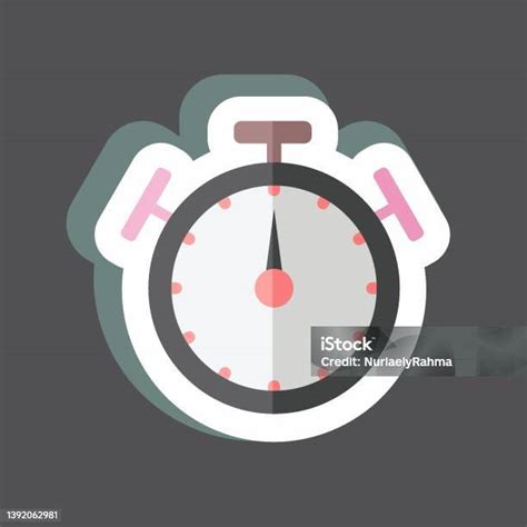 스티커 스톱워치 웹 인터페이스 기호에 적합합니다 편집 가능한 간단한 디자인 디자인 템플릿 벡터 간단한 기호 그림 경쟁에 대한