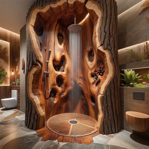 Tree Trunk Shower Innovative Designs Inspired By Nature S Majesty